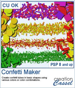 Confetti Maker script for Paintshop Pro | Creation Cassel