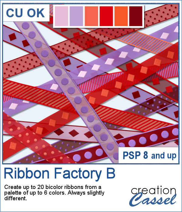Ribbon Factory script for Paintshop pro | Creation Cassel