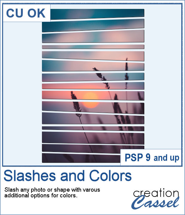 New script – Slashes and Colors | Creation Cassel