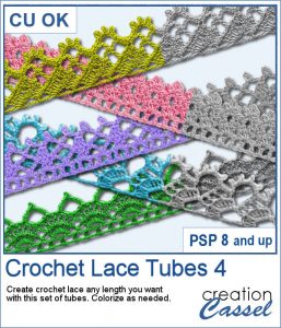 Crochet Lace Tubes for PaintShop Pro | Creation Cassel