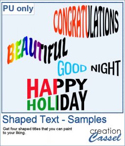 New script – Shaped Text | Creation Cassel