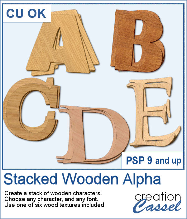 New script – Stacked Wooden Alpha | Creation Cassel