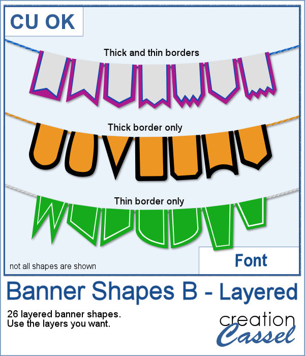 New font – Banner Shapes B | Creation Cassel
