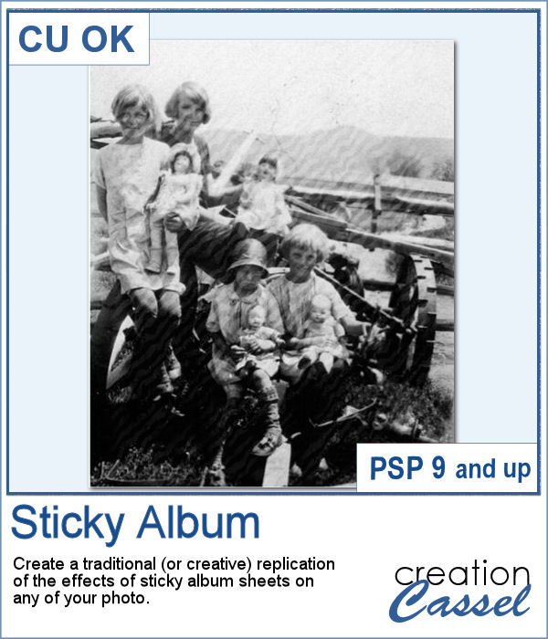 Sticky Album Script for PaintShop Pro – Vintage Effect