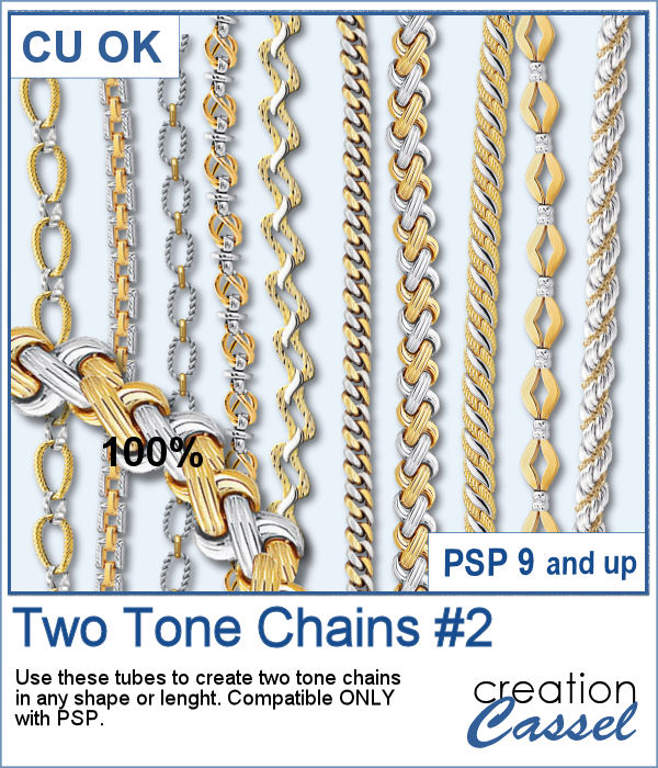 Two-Tone Chains #2 – Free Gold & Silver Chain Frames for PSP